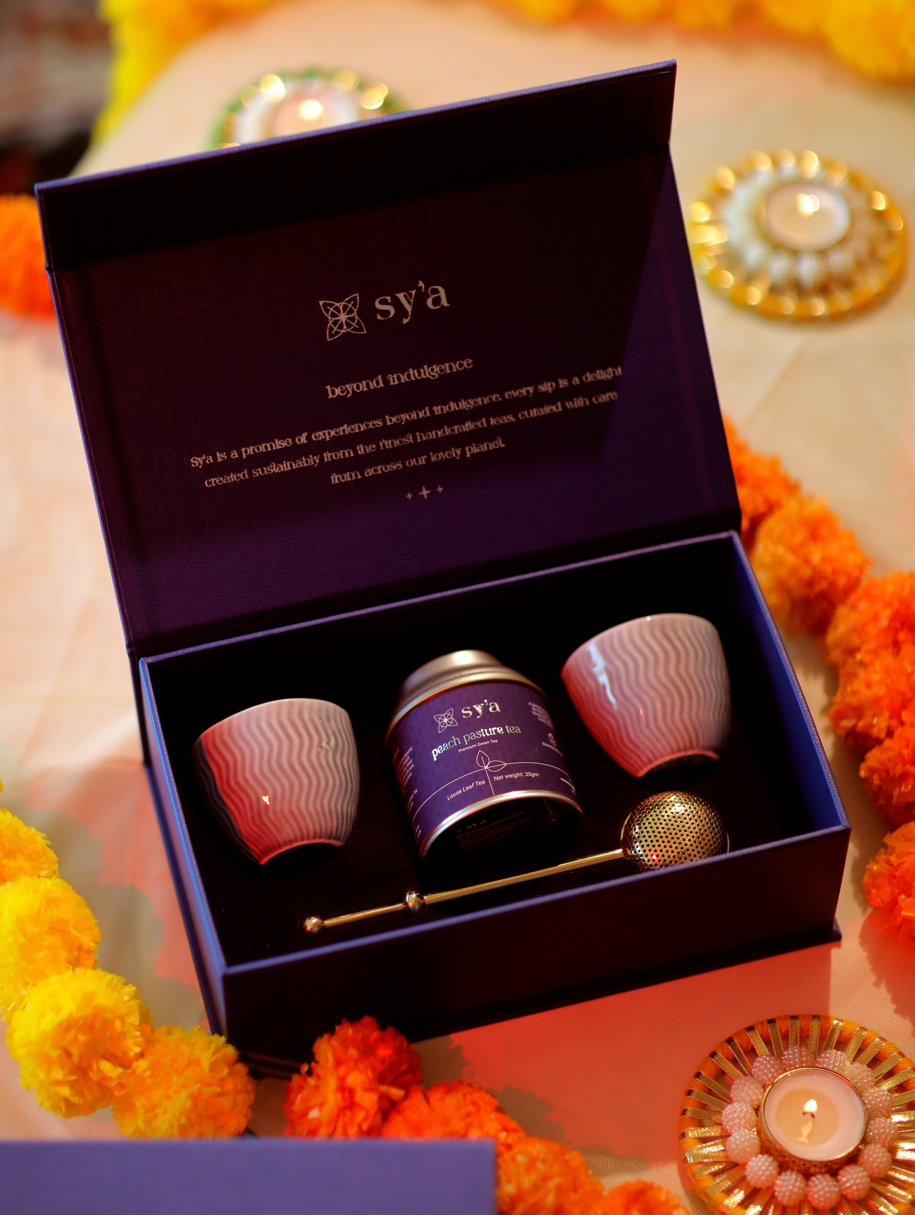 mini tea set grey | compact luxury tea gift - sy'a teas – sy’a